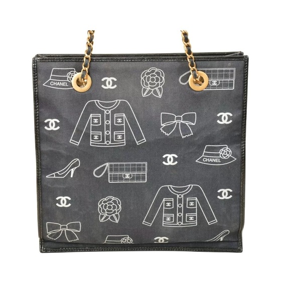CHANEL | Bags | Chanel Illustration Chain Tote Bag | Poshmark